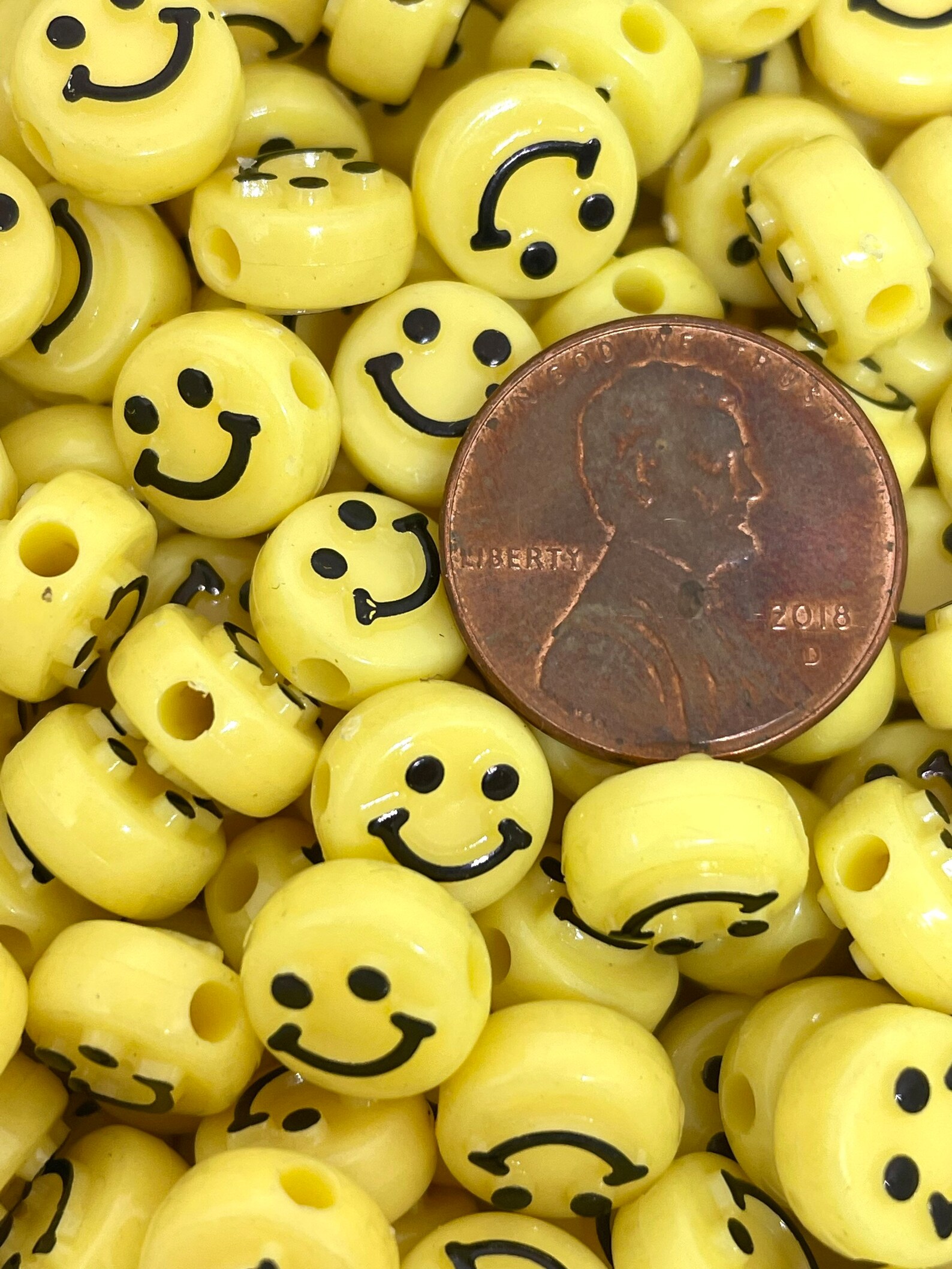 Cute Yellow Happy Face Beads Emoji Charms Smiley Face - Etsy