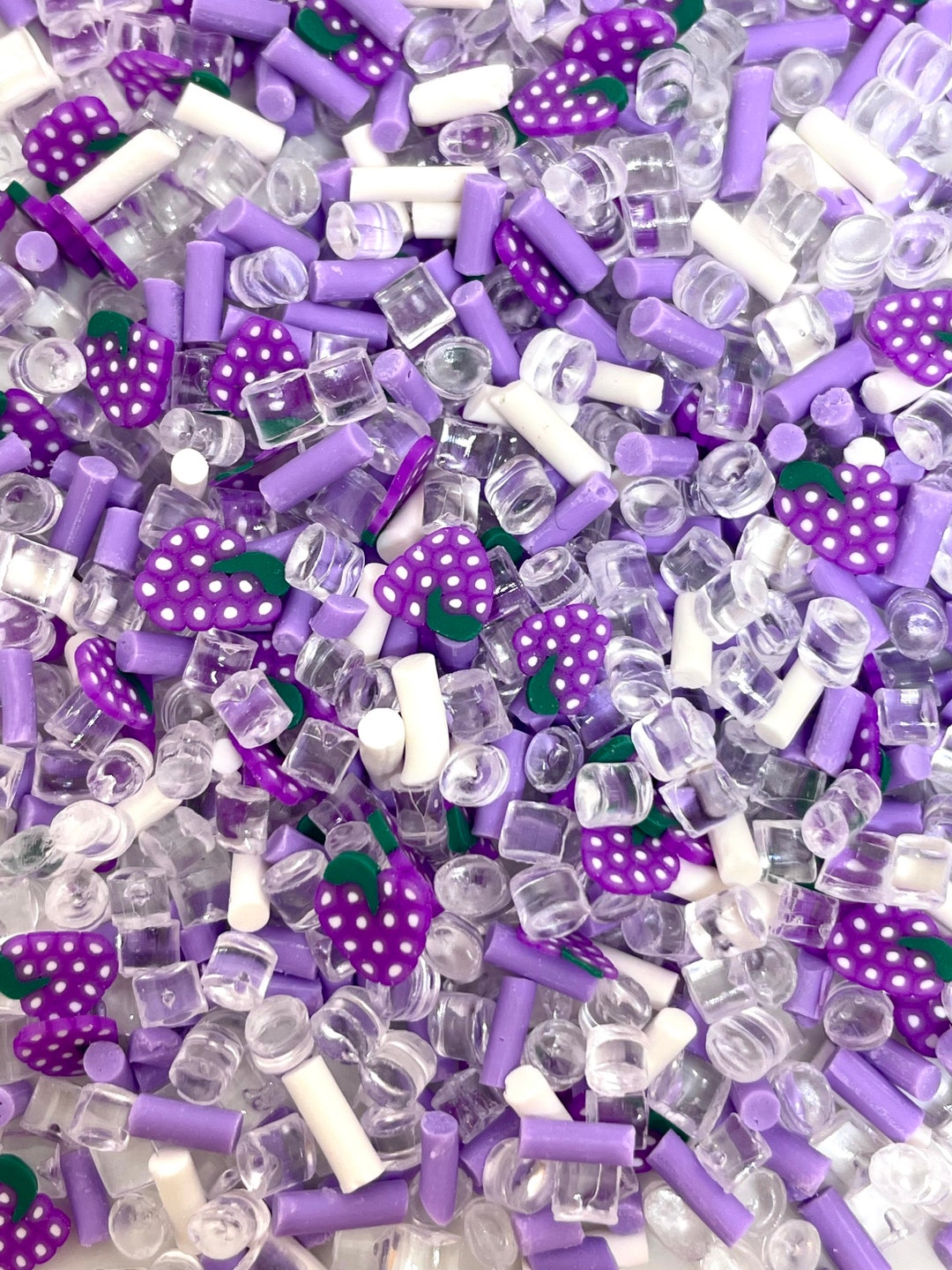Grape Bubblegum Sprinkle Mix, Clay Sprinkles, Decoden, Nail Art, Slime ...
