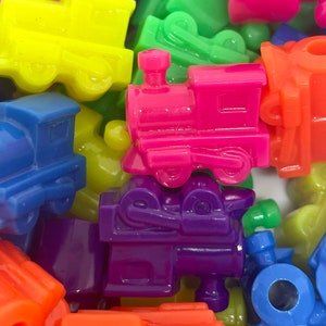 Neon Train Bead Set for Jewelry Making, Crafting, Bead Party, Train ...