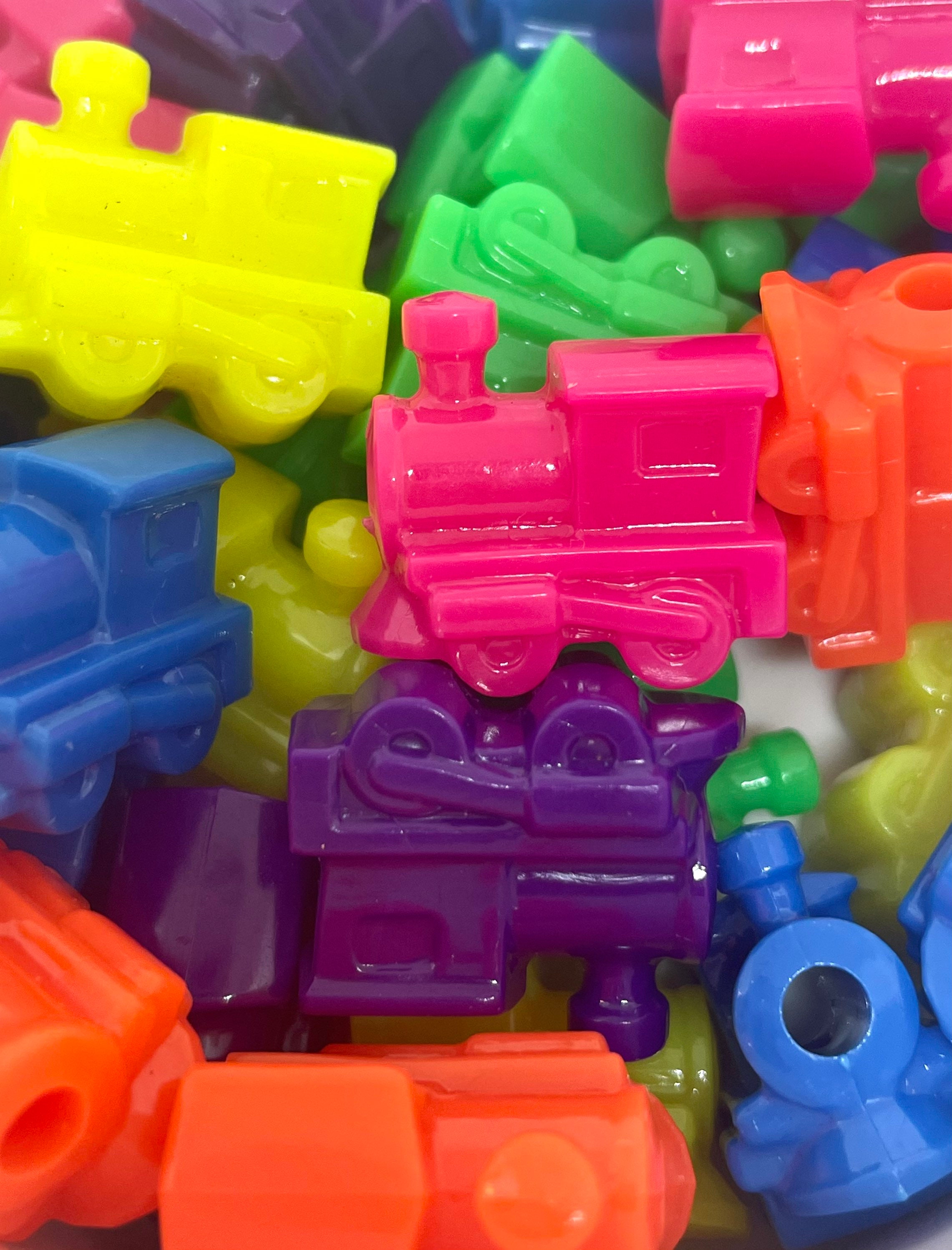 Neon Train Bead Set for Jewelry Making, Crafting, Bead Party, Train ...