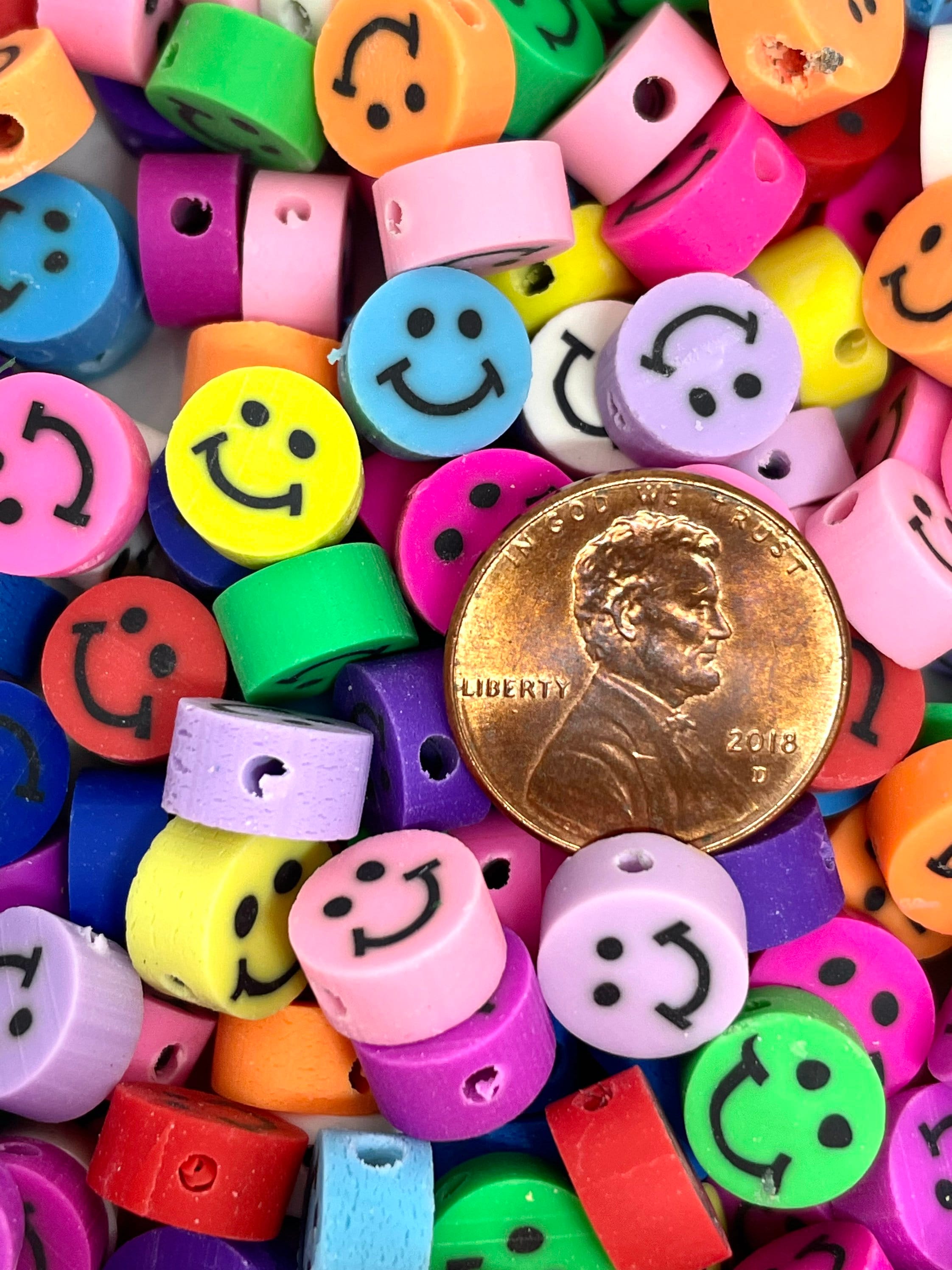 Happy Face Beads, Smiley Face Charm, Emoji Charm for Jewelry Making ...