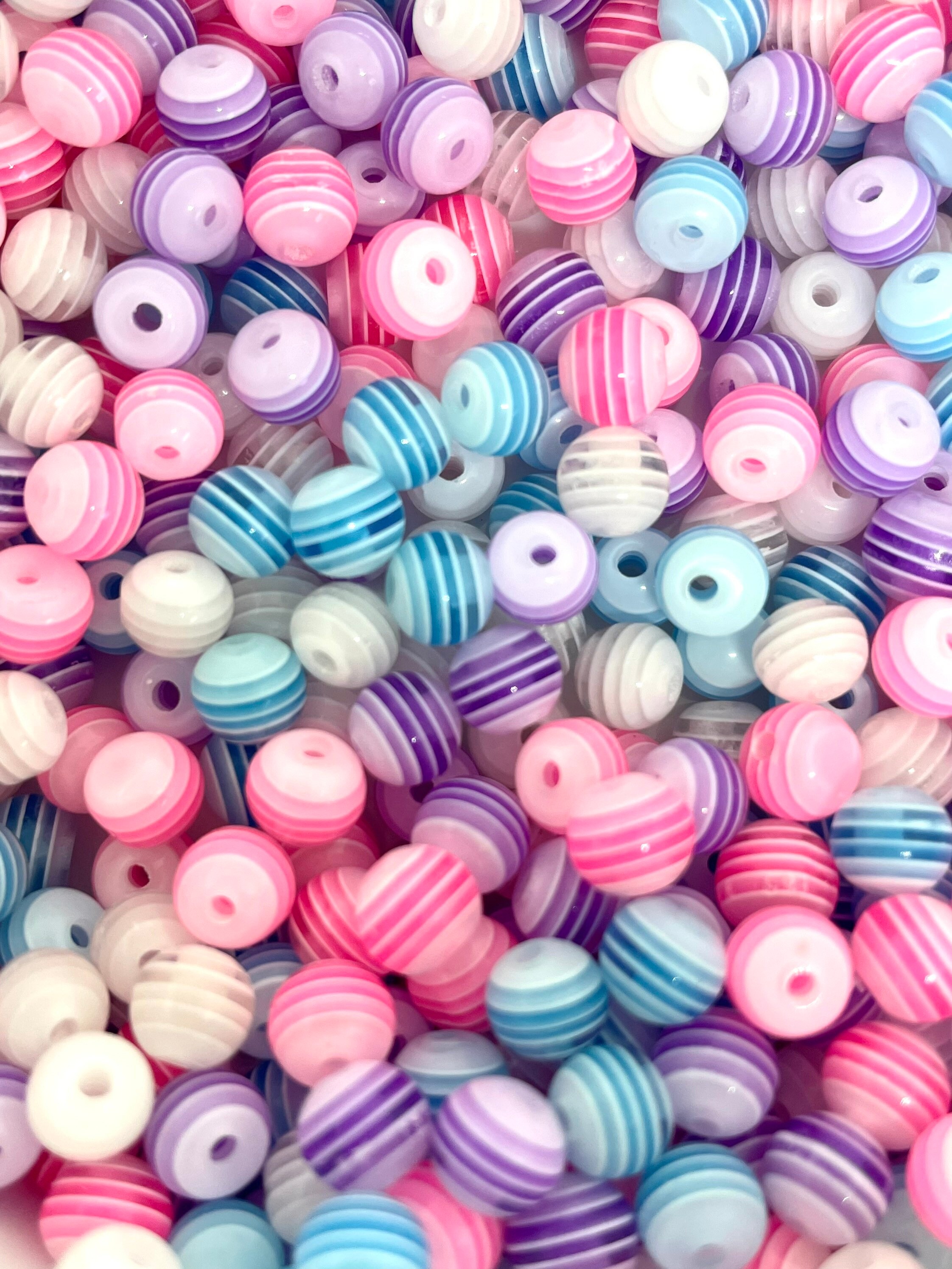 6mm Unicorn Striped Bead Mix Striped Assorted Beads - Etsy