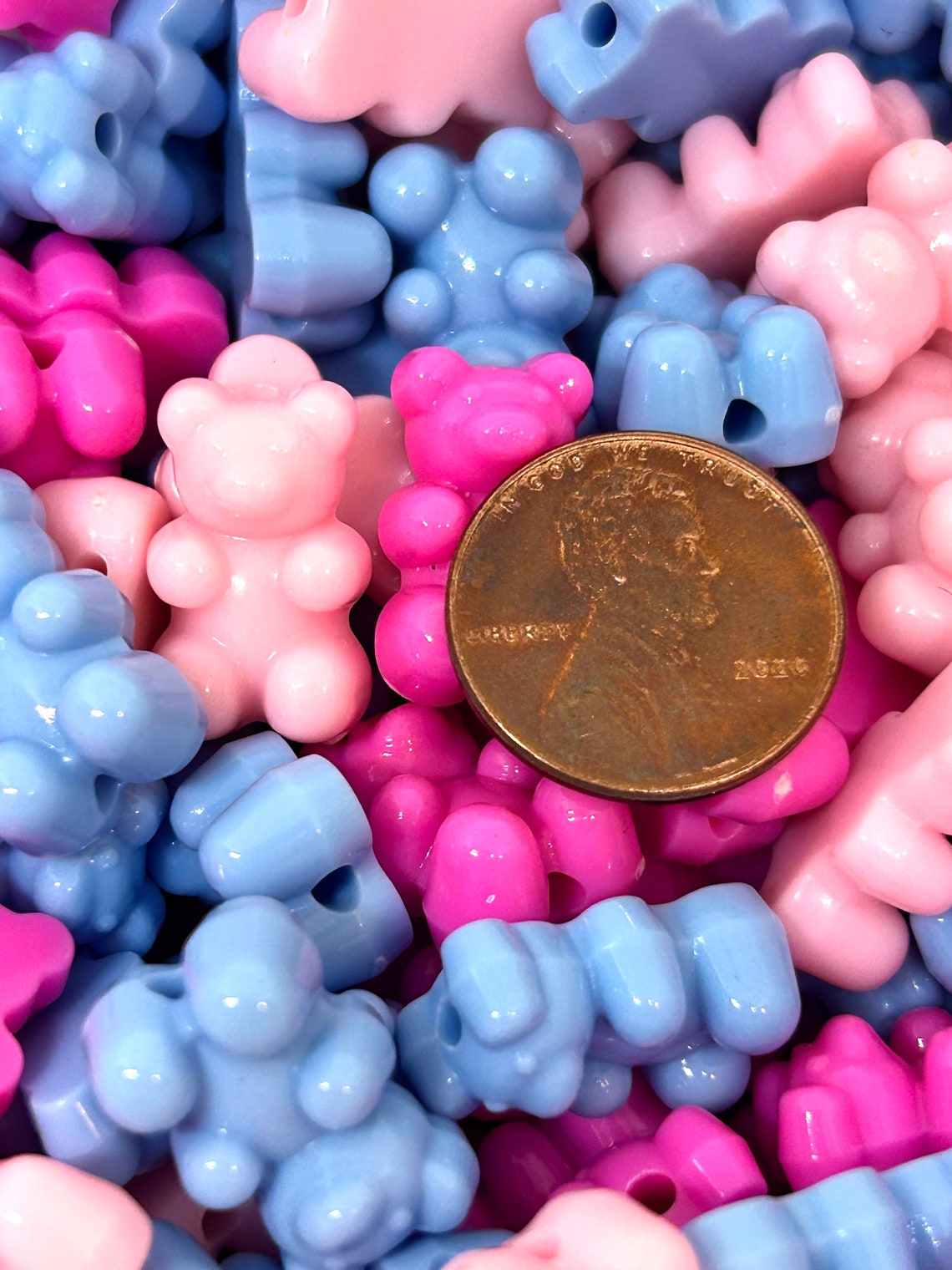 Lifesize Gummy Bear Beads in Cotton Candy Colors by Madison Beads - Fun ...