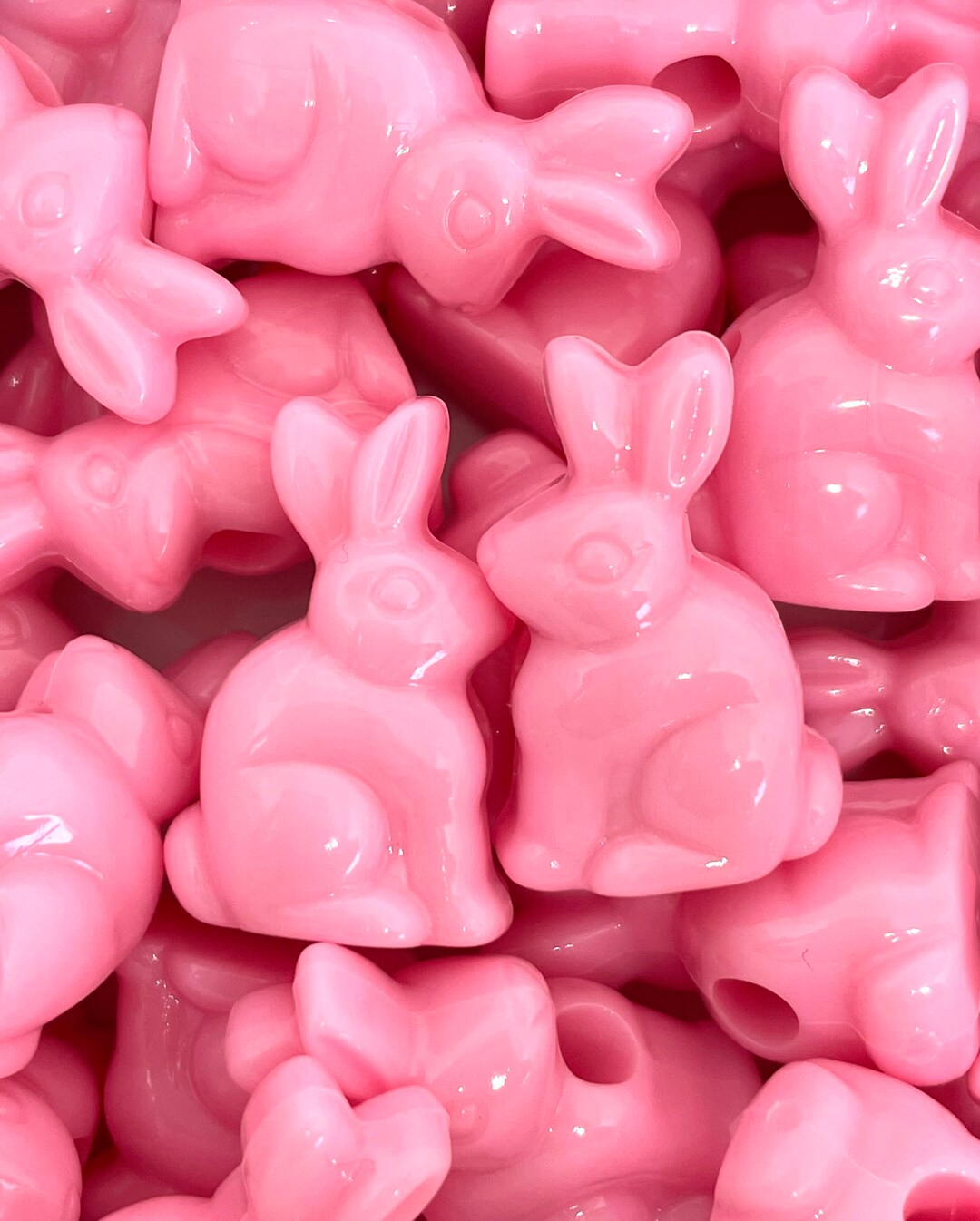Pink Rabbit Beads for Easter, Strawberry Beads for Jewelry Making ...