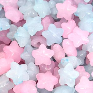 Translucent Cotton Candy Themed Star Bead Mix, Star Shaped Beads - Etsy