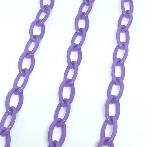 Purple Plastic Chain Cell Phone Chain Purple Necklace DIY - Etsy