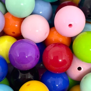 20mm Chunky Beads, Bubblegum Bead Soup, Gumball Beads, Assorted Beads ...