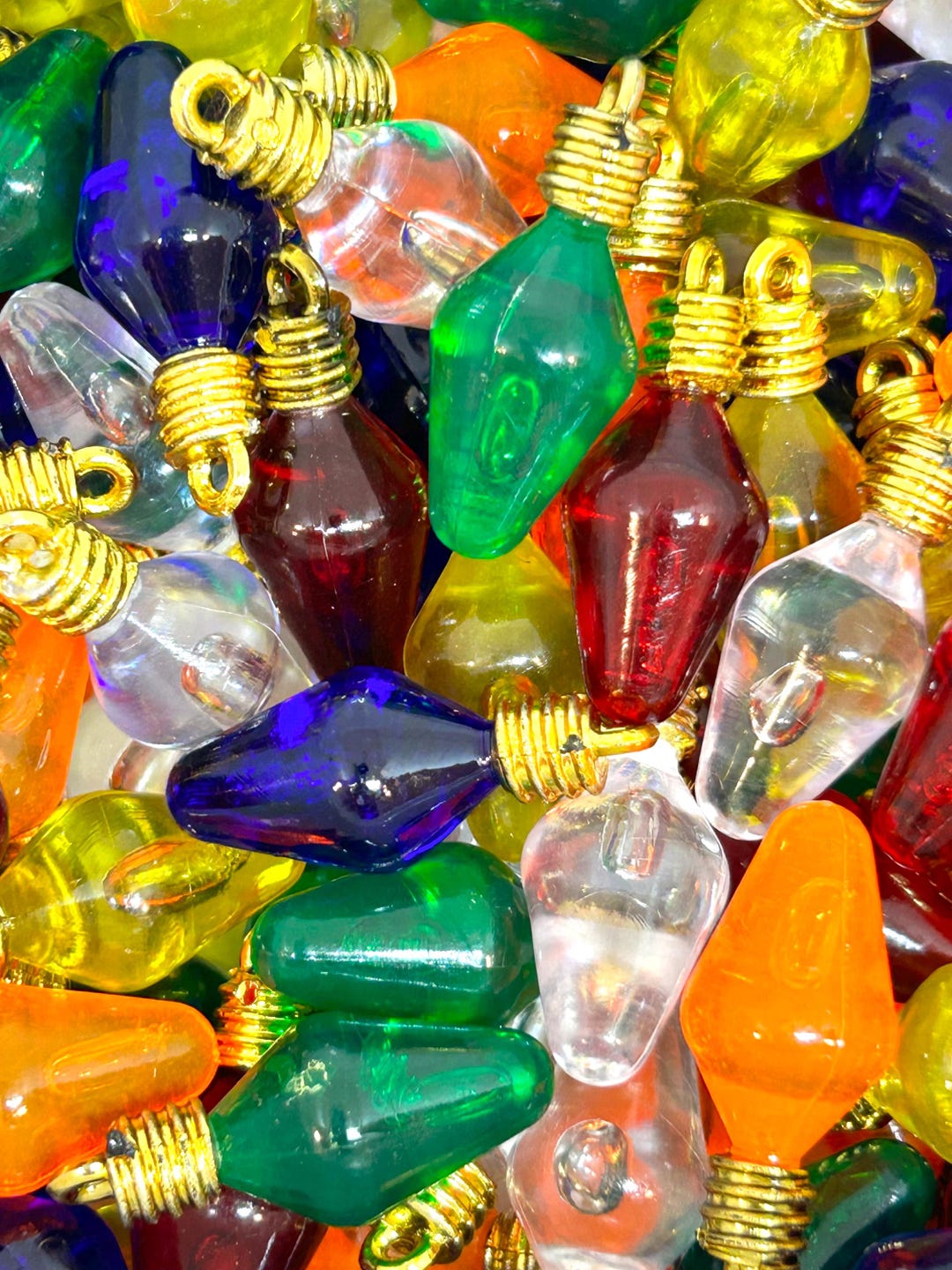 Christmas Light Bulb Charms and Pendants: Ideal for Holiday Jewelry ...