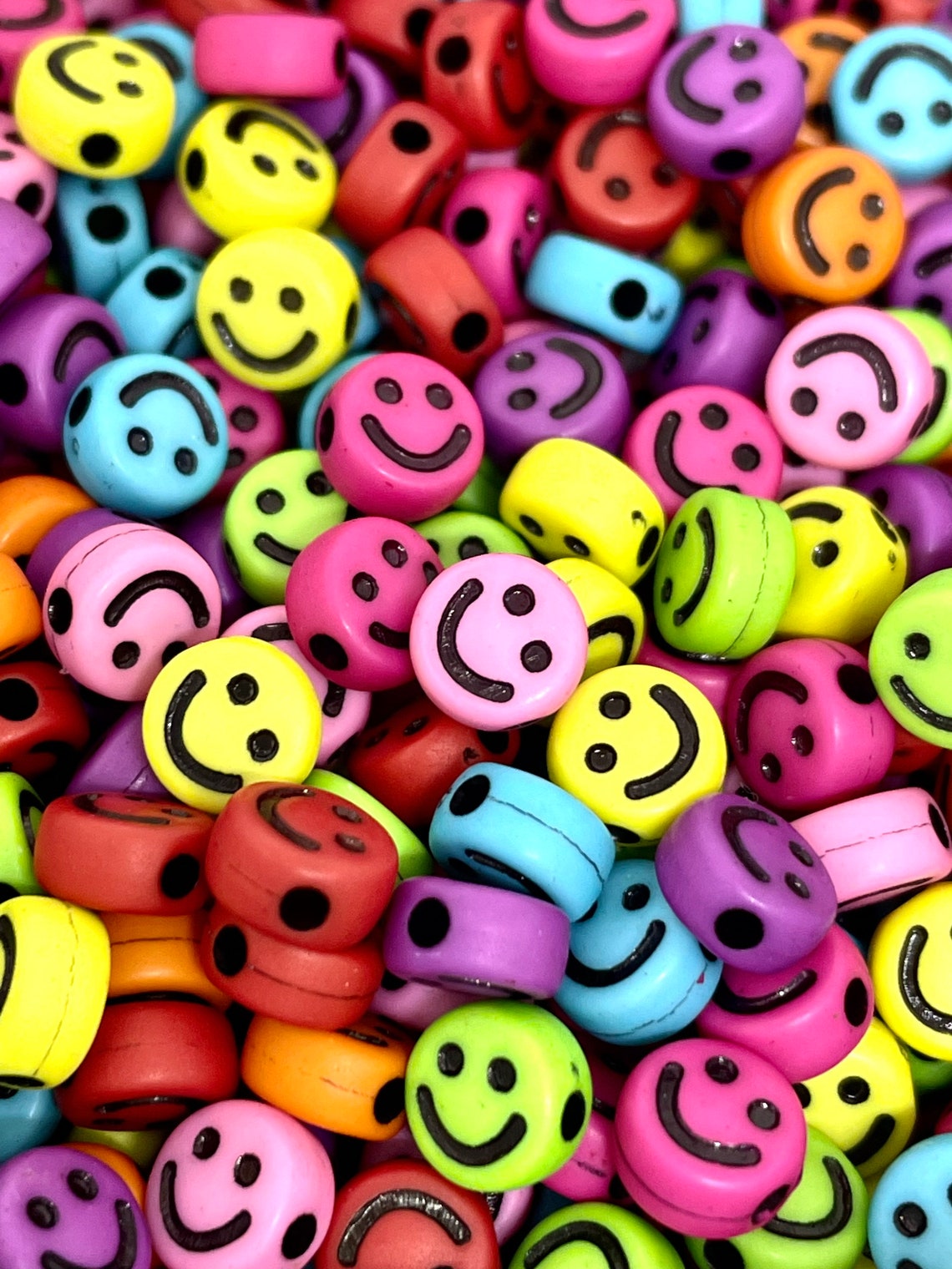 Bright Smiley Face Bead Kit Smiley Face Bead for Bracelet - Etsy