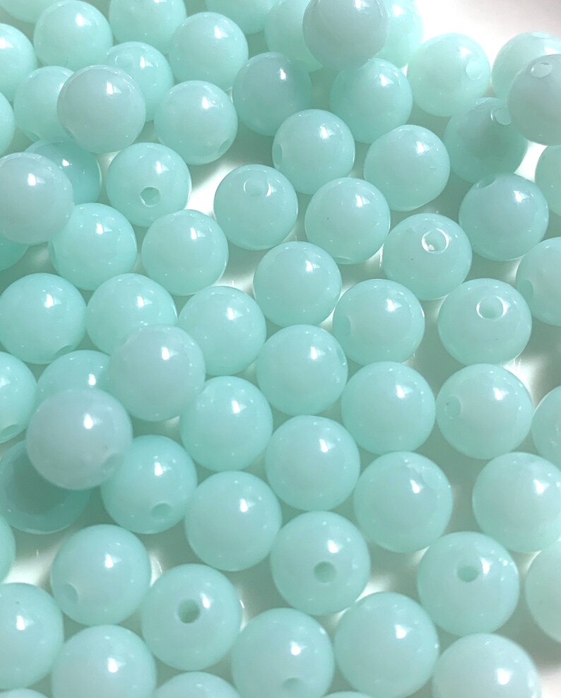 Baby Blue Beads Blue Round Beads for Bracelet Light Blue - Etsy