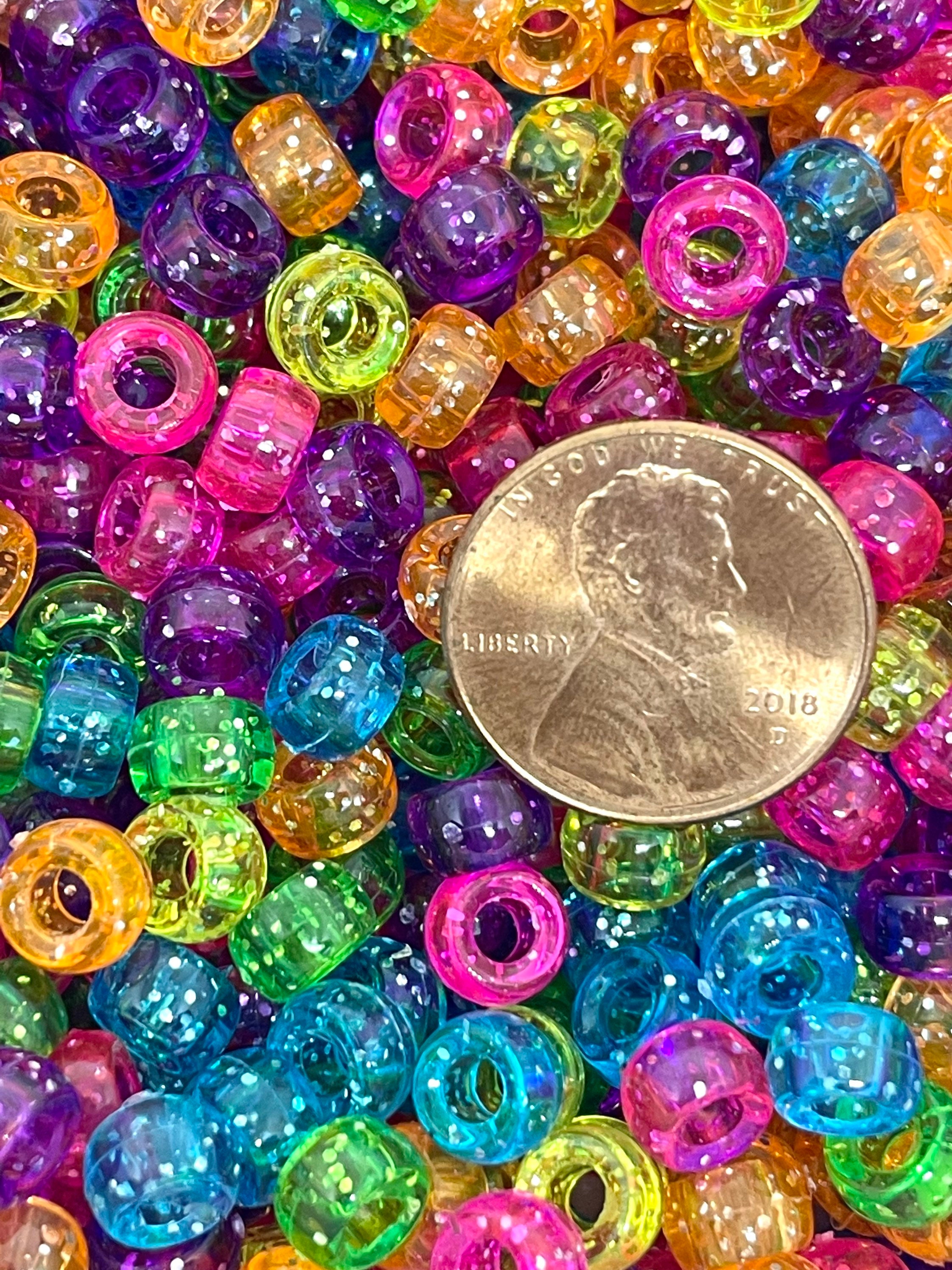 Mini Pony Bead Glitter Mix, Cute Acrylic Beads for Bracelet, Mini Kandi ...
