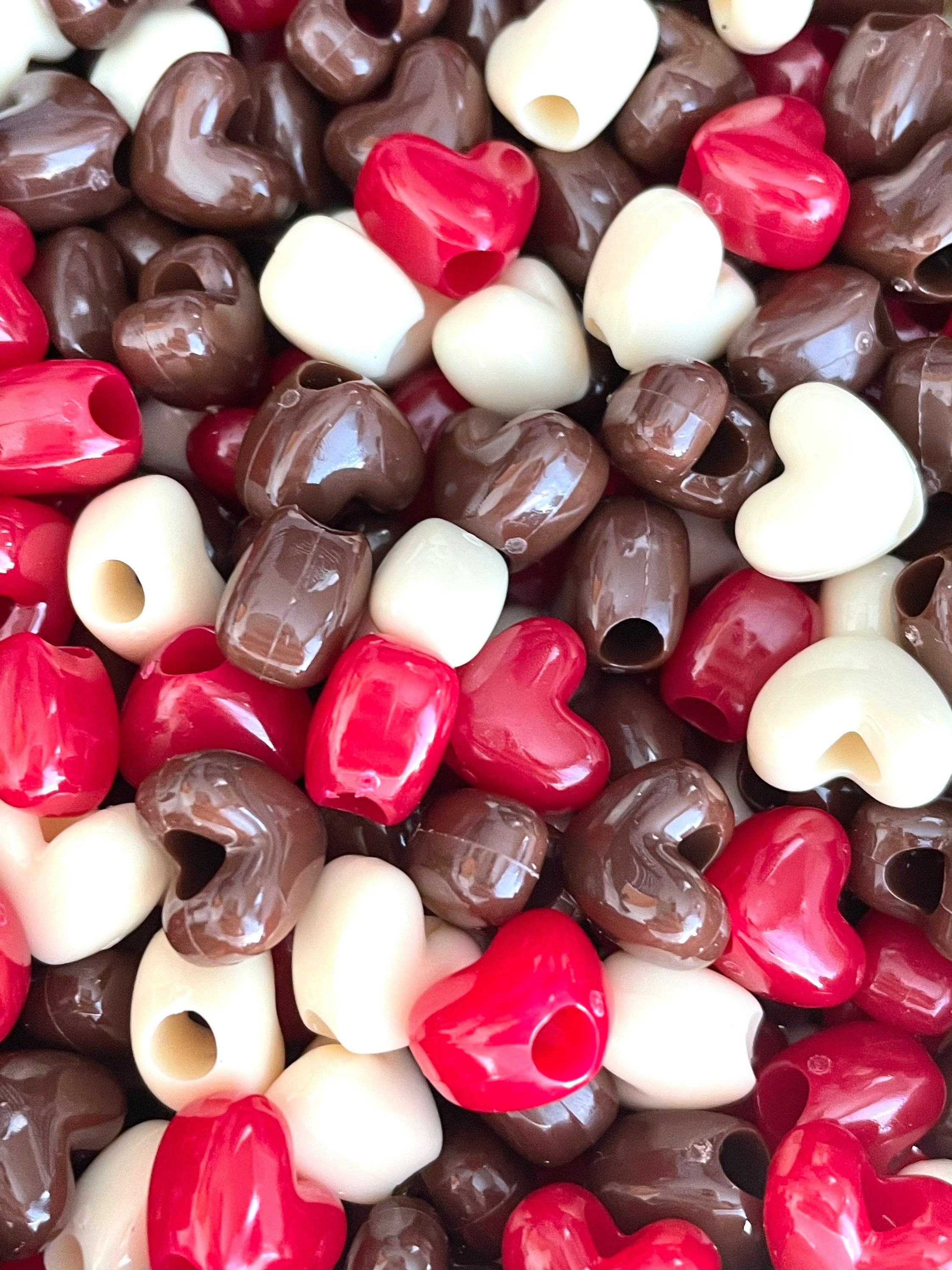 Sweet Treat Chocolate Bead Mix, Candy Heart Beads, Cutie Beads, Yummy ...