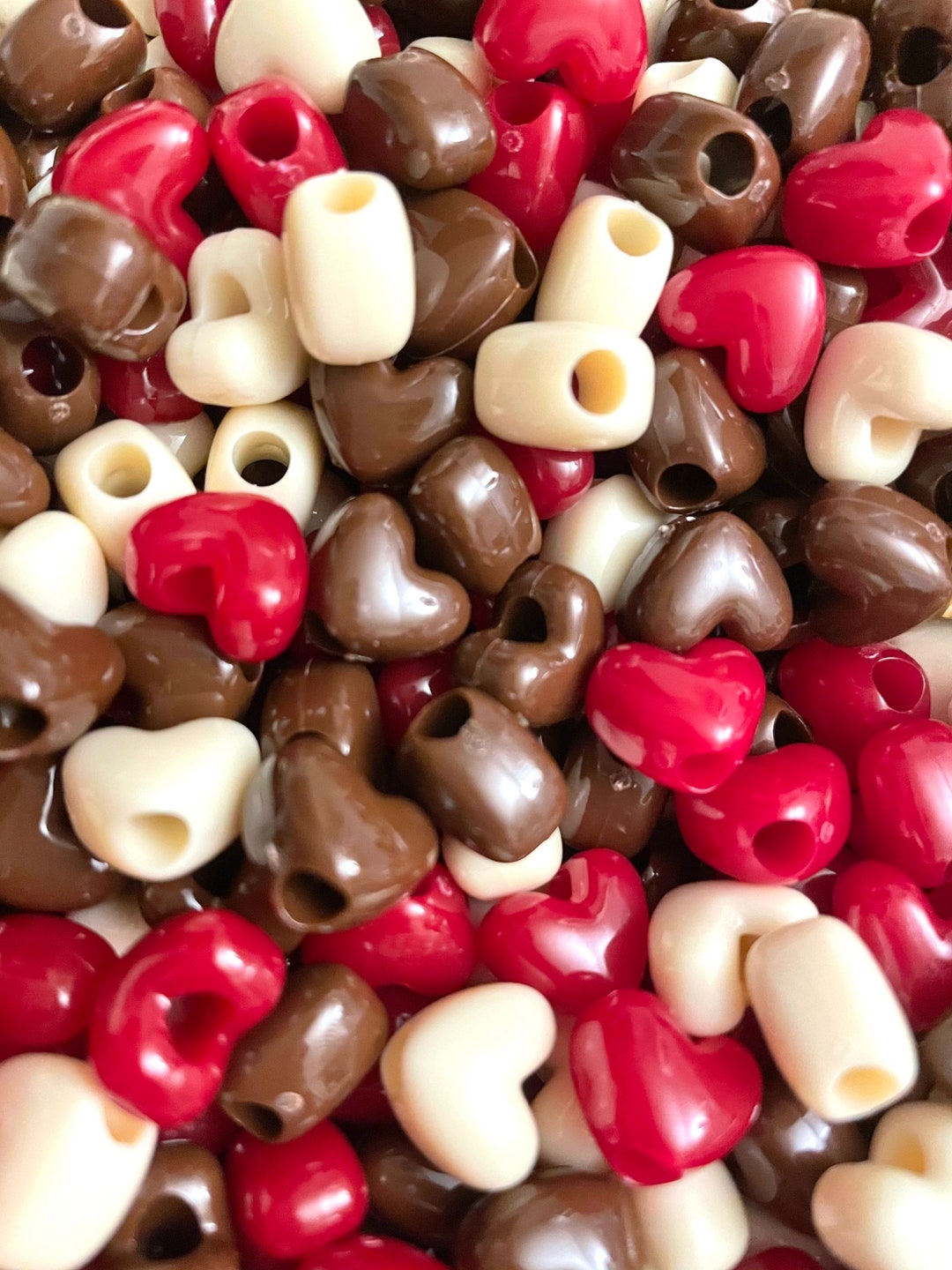 Sweet Treat Chocolate Bead Mix, Candy Heart Beads, Cutie Beads, Yummy ...