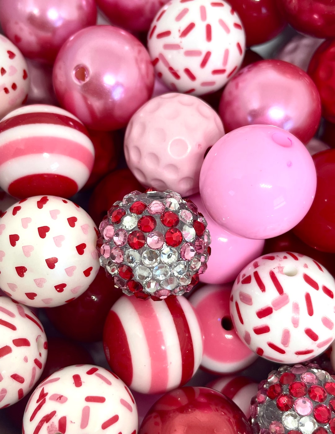 Cutie Love Bead Set for Valentine's Day, Chunky Bead Assortment for ...