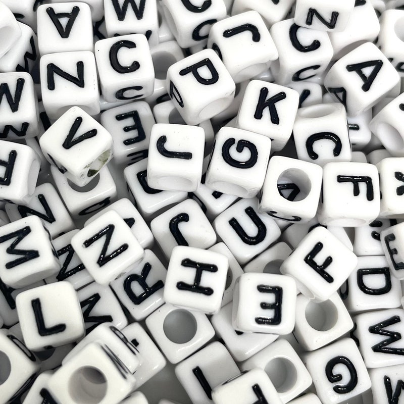 Single Letter Alphabet Beads - Etsy