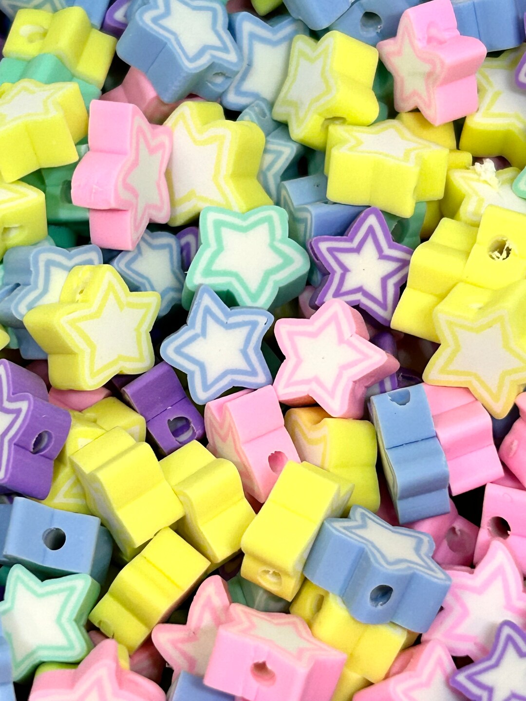 Cute Pastel Clay Stars - Handmade Jewelry Making Supplies for DIY ...