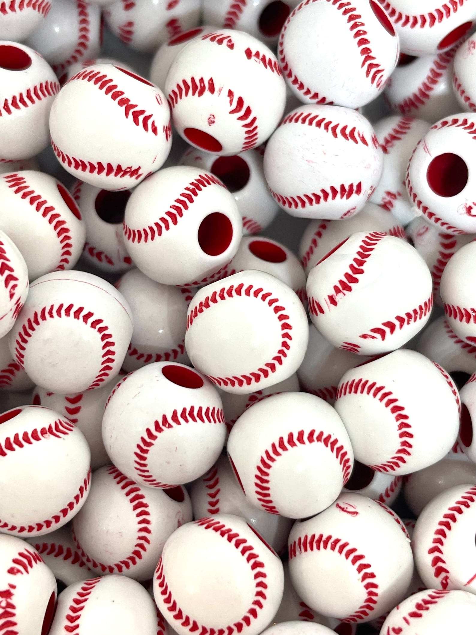Baseball Beads, Sports Beads for Keychain, Baseball Charm, Baseball ...