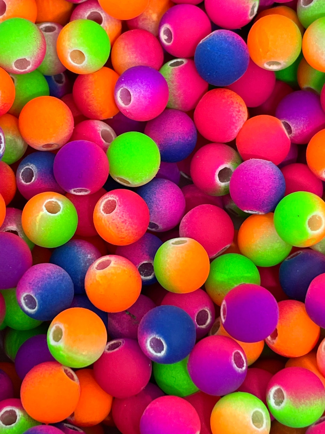 Neon Bead Mix, Rave Beads for Necklace, EDM Beads for Bracelet ...