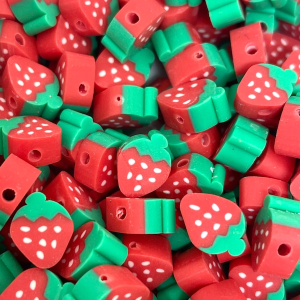 Strawberry Beads - Etsy