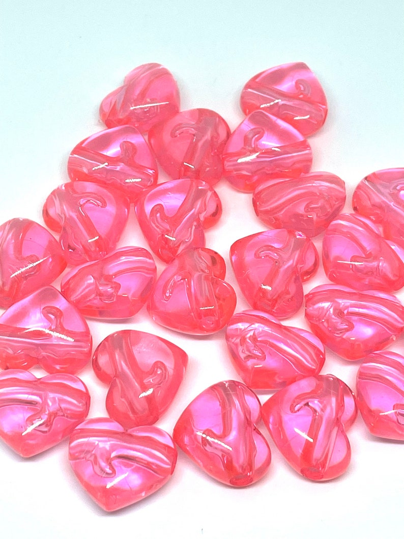 Clear Baby Pink Heart Pendant, Acrylic Heart Pendant Large, Pendant for ...