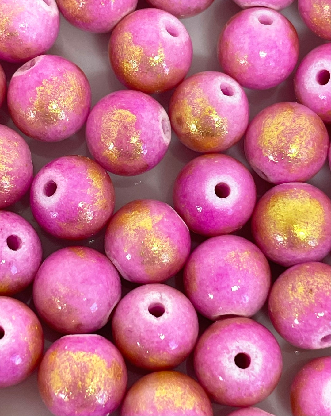 8mm Gorgeous Pink Lapis Lazuli Jade Beads for Statement Jewelry, Jade ...