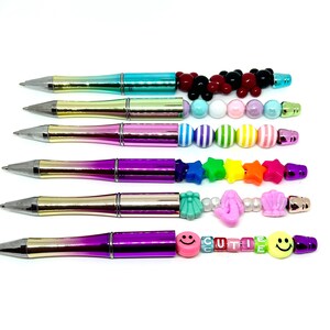 Light Purple Beadable Pens With Black Ink, Customized Pens for Gifts ...