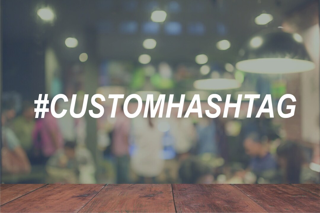 Custom Hashtag - Wall / Window Decal Sticker - Vertical Horizontal - Etsy