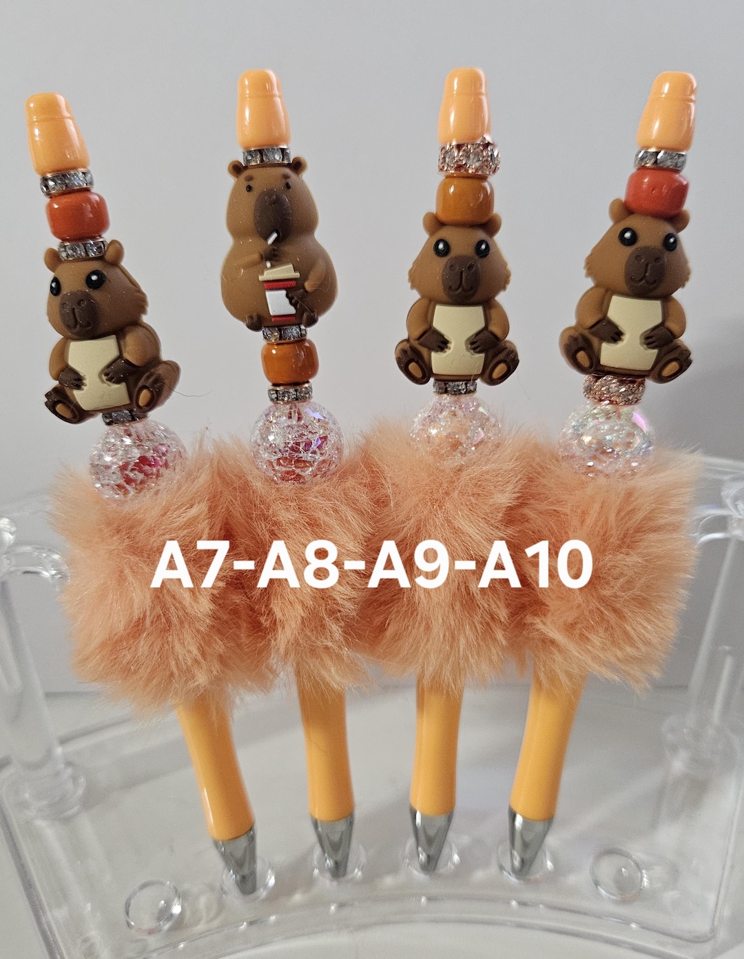 Beaded Pens Capybara Orange/peach A7-A10 - Etsy