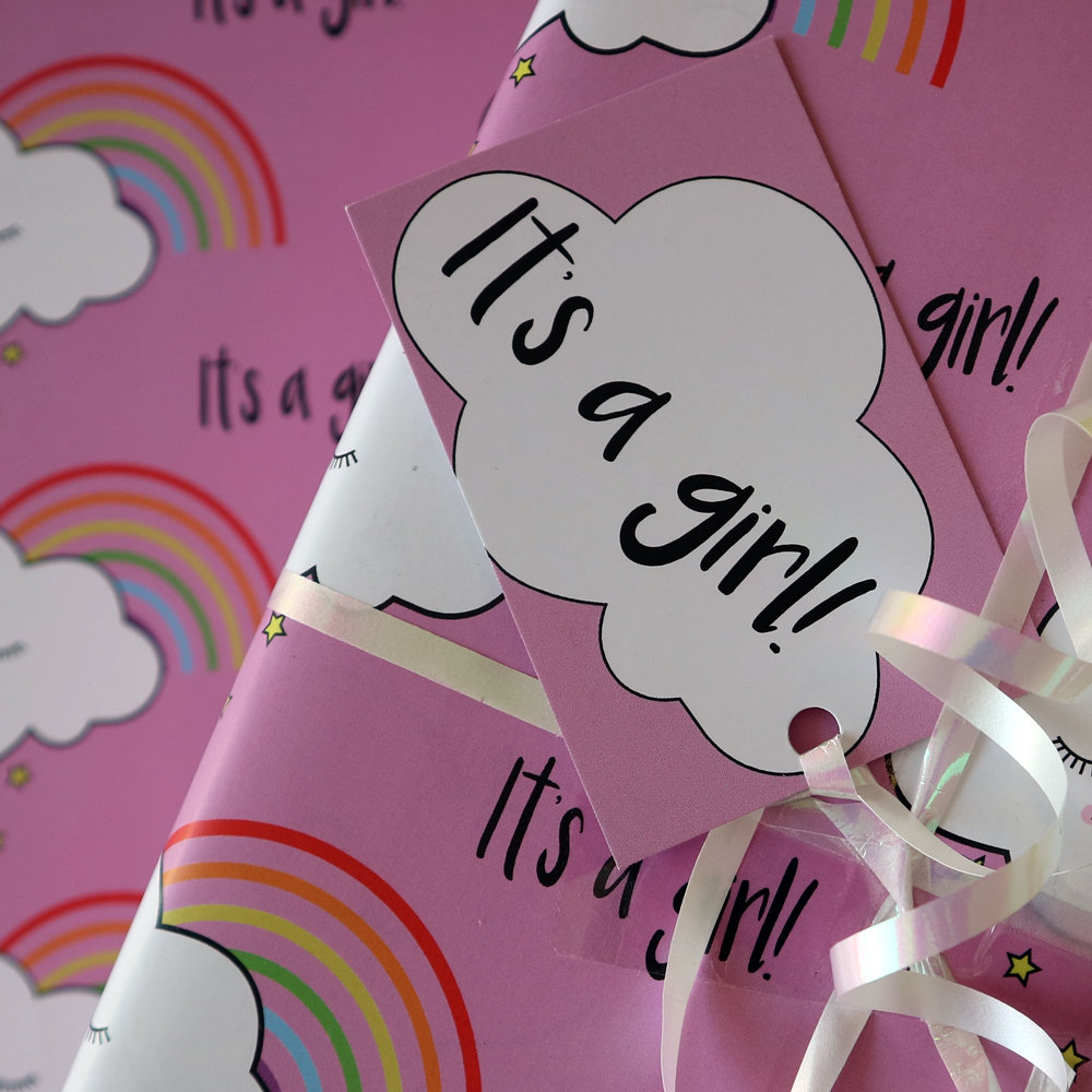 Baby Girl Gift Wrap Baby Shower Gift New Baby Baby Girl - Etsy