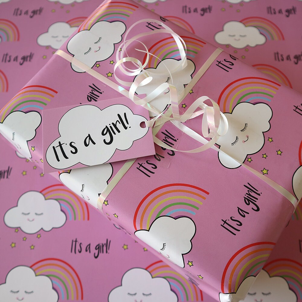 Baby Girl Gift Wrap Baby Shower Gift New Baby Baby Girl - Etsy