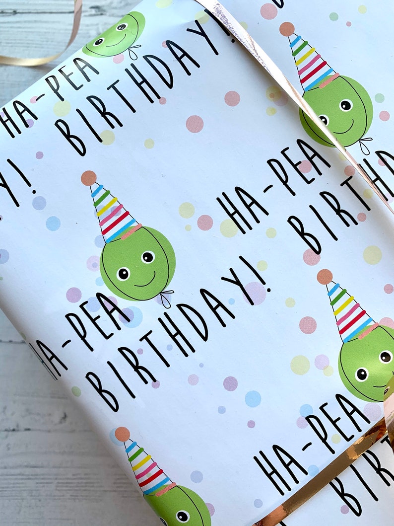 HA-PEA Birthday Gift Wrap Happy Birthday Celebrations | Etsy