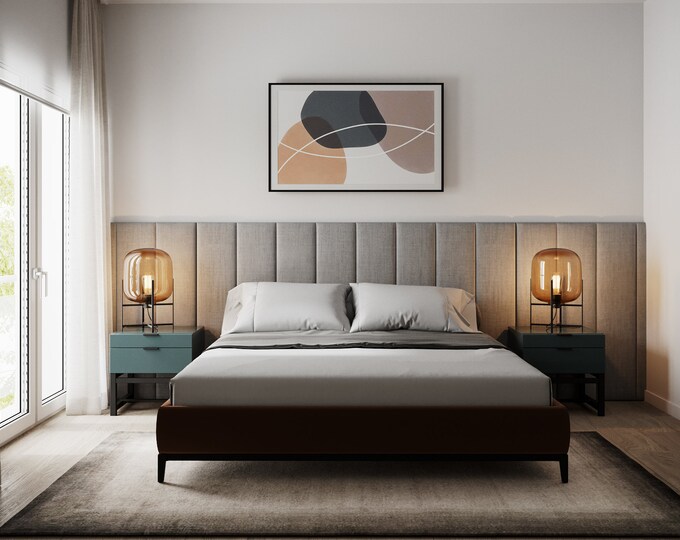Wingback Headboard Alberta King Bed Frame Restoration Hardware Inspired ...