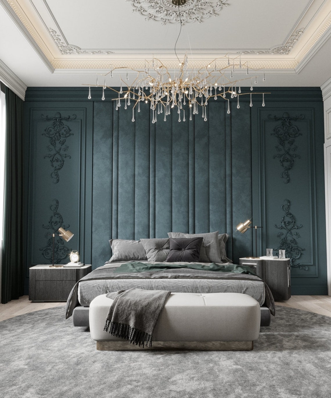 Upholstered Wall Mounted Panels wall Mounted Headboard - Etsy