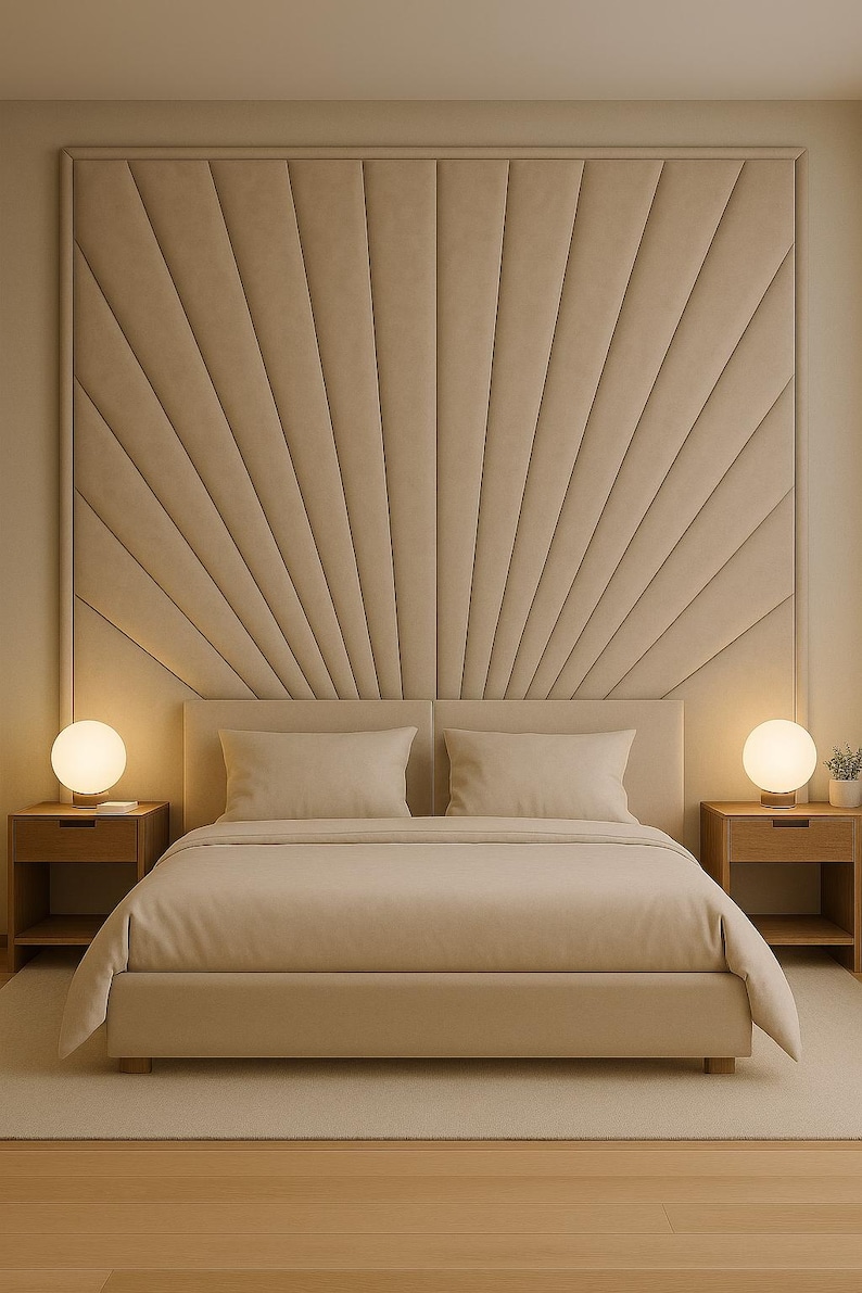 Upholstered Wall Headboard Panels – Custom King Headboard – Soft Padded ...
