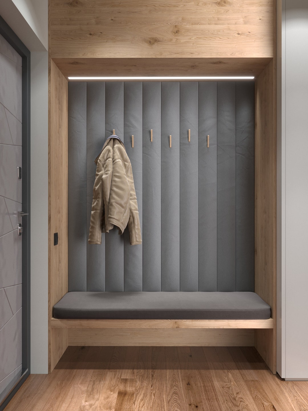 Personalized/custom Made Wall Panels and Bench Seat/ Hallway Furniture ...