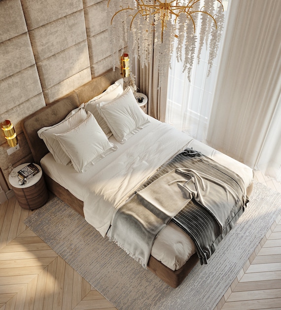 Avila panel upholstered headboard store