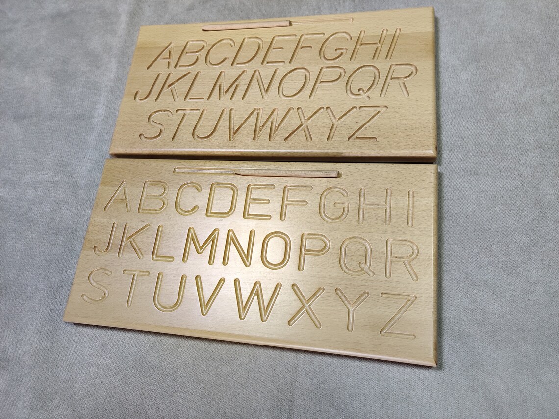 Wooden Tracing Board Montessori Board Montessori Alphabet - Etsy