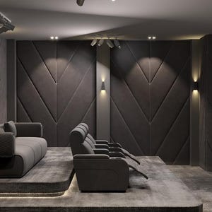 Wall Panels for Home Theater, Upholstered Wall Panels, Custom Wall ...