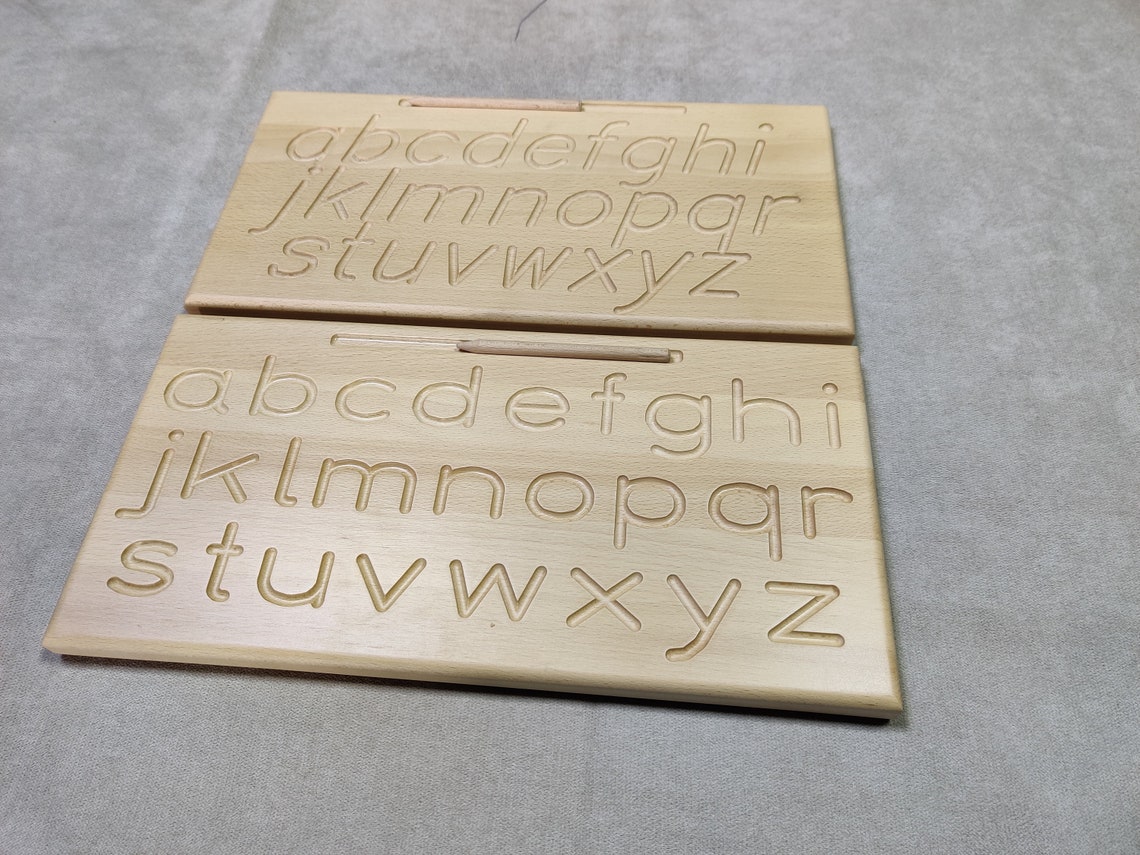 Wooden Tracing Board Montessori Board Montessori Alphabet - Etsy