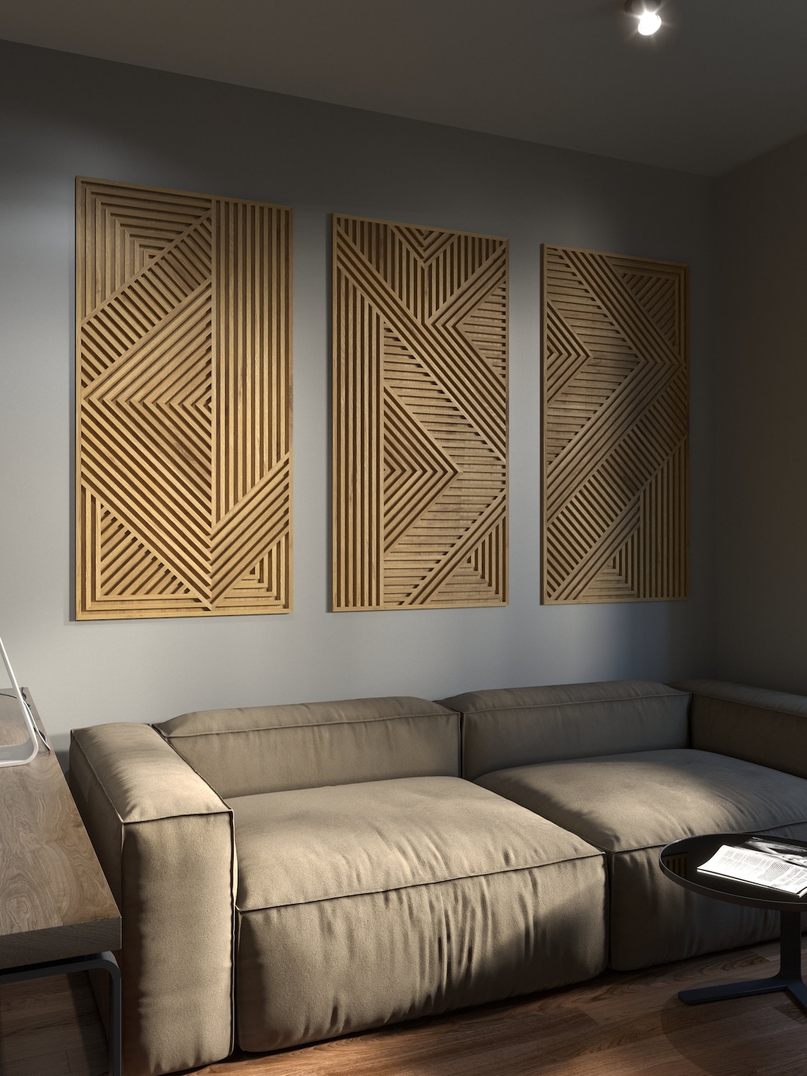 Modern Wood Wall Decor Set Modern Wood Wall Art Set Wood - Etsy