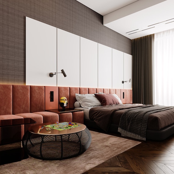 Wall mounted queen headboard store