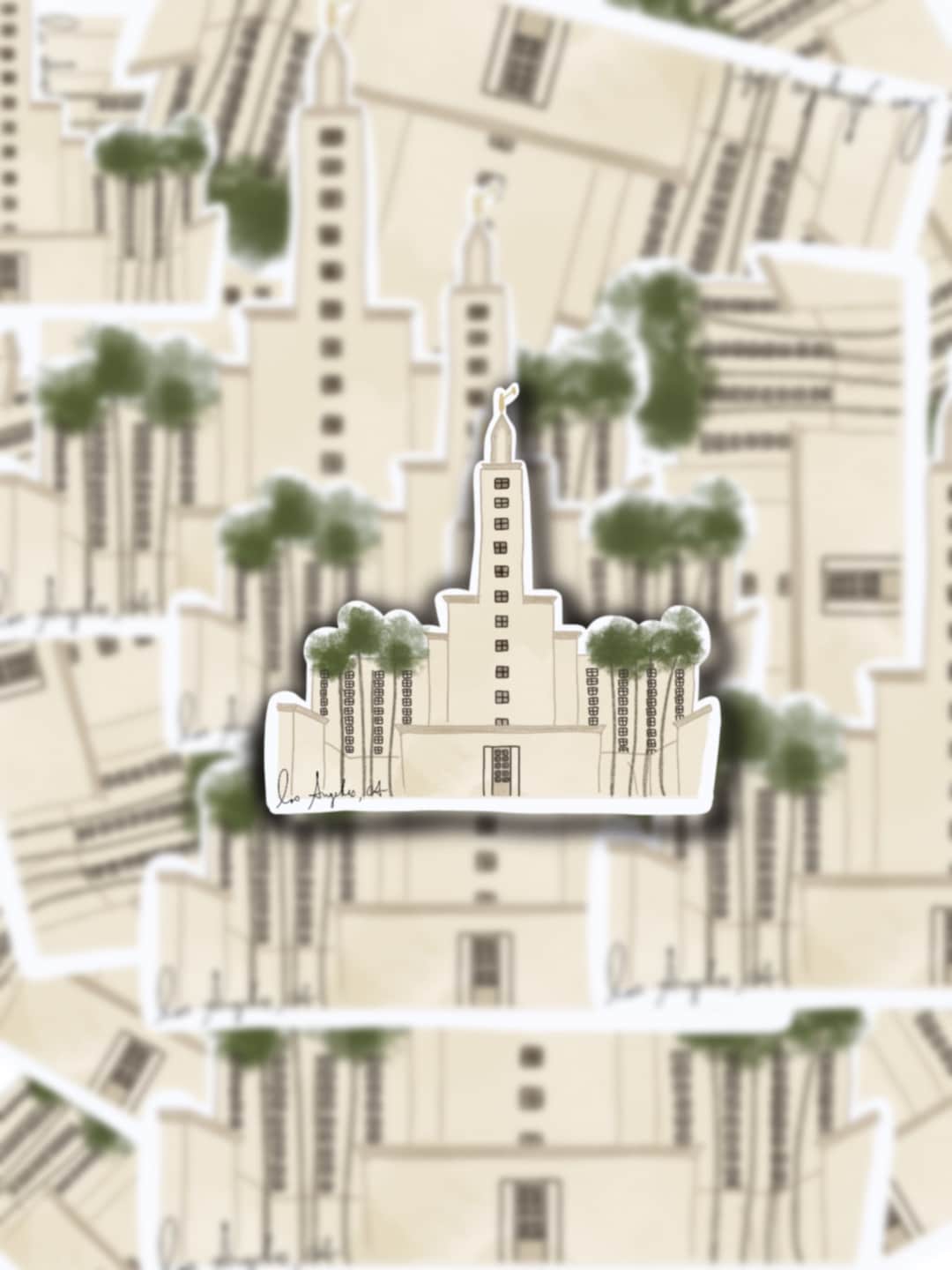 LA Temple Sticker|| LDS Temple Sticker, Laptop Sticker, Hydroflask ...