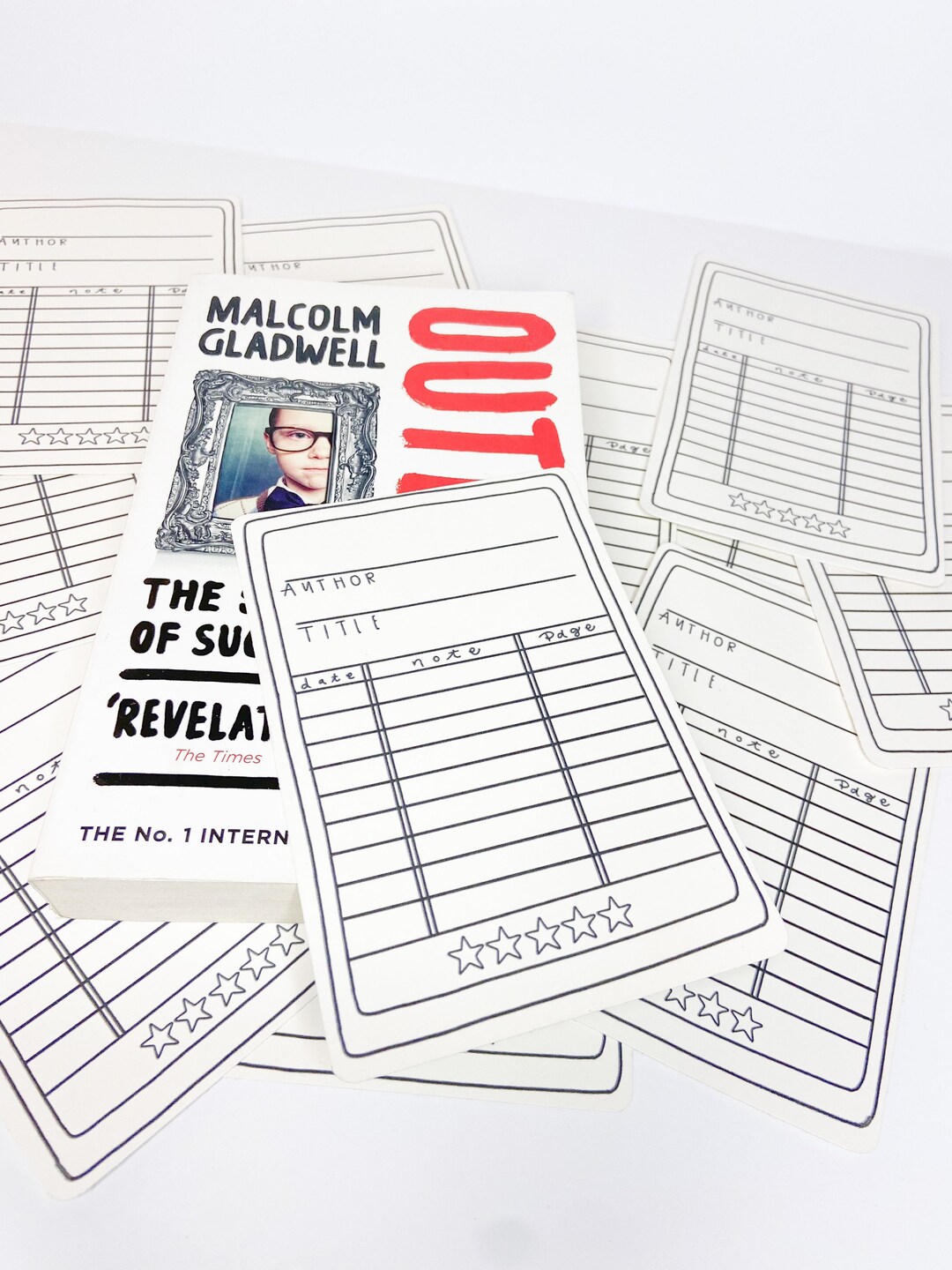 Vintage Library Card Bookmark Annotation Bookmark Set of 5 - Etsy