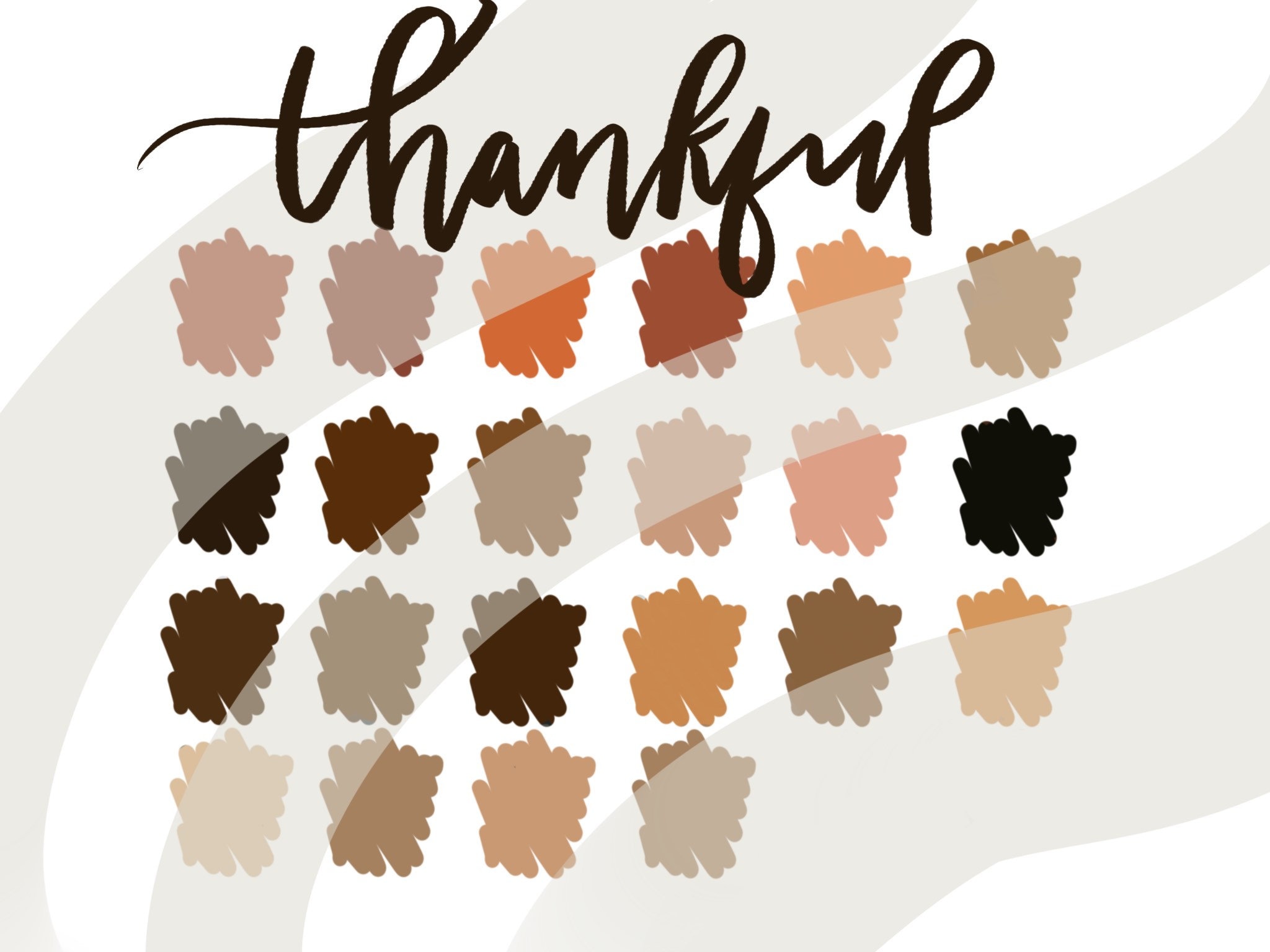 Thankful Color Palette Earth Tone Color Palette procreate | Etsy