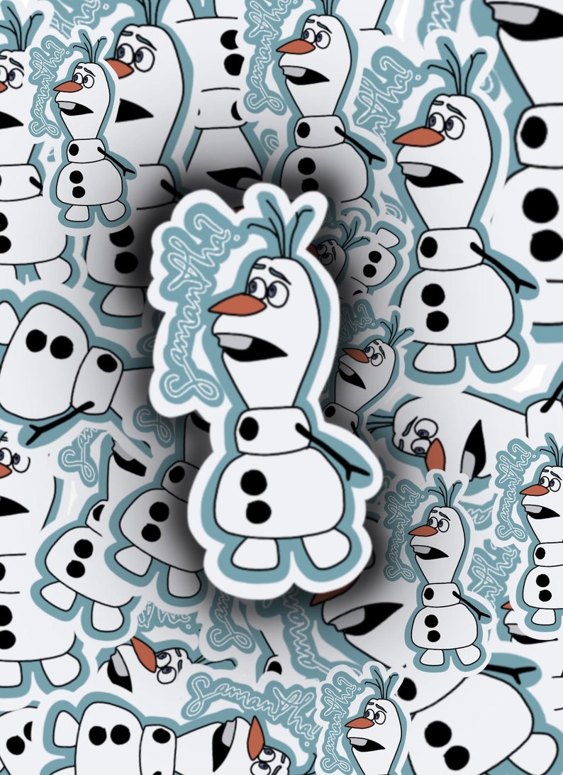 DISNEY Olaf Vinyl Sticker Frozen Laptop Sticker - Etsy