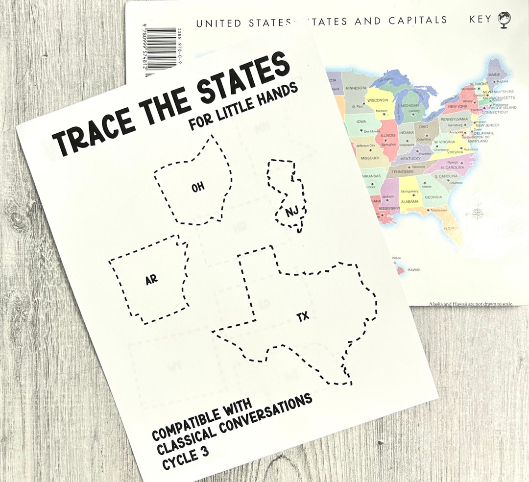 Trace the 50 States for Little Hands Easy Tracing of the 50 US States ...