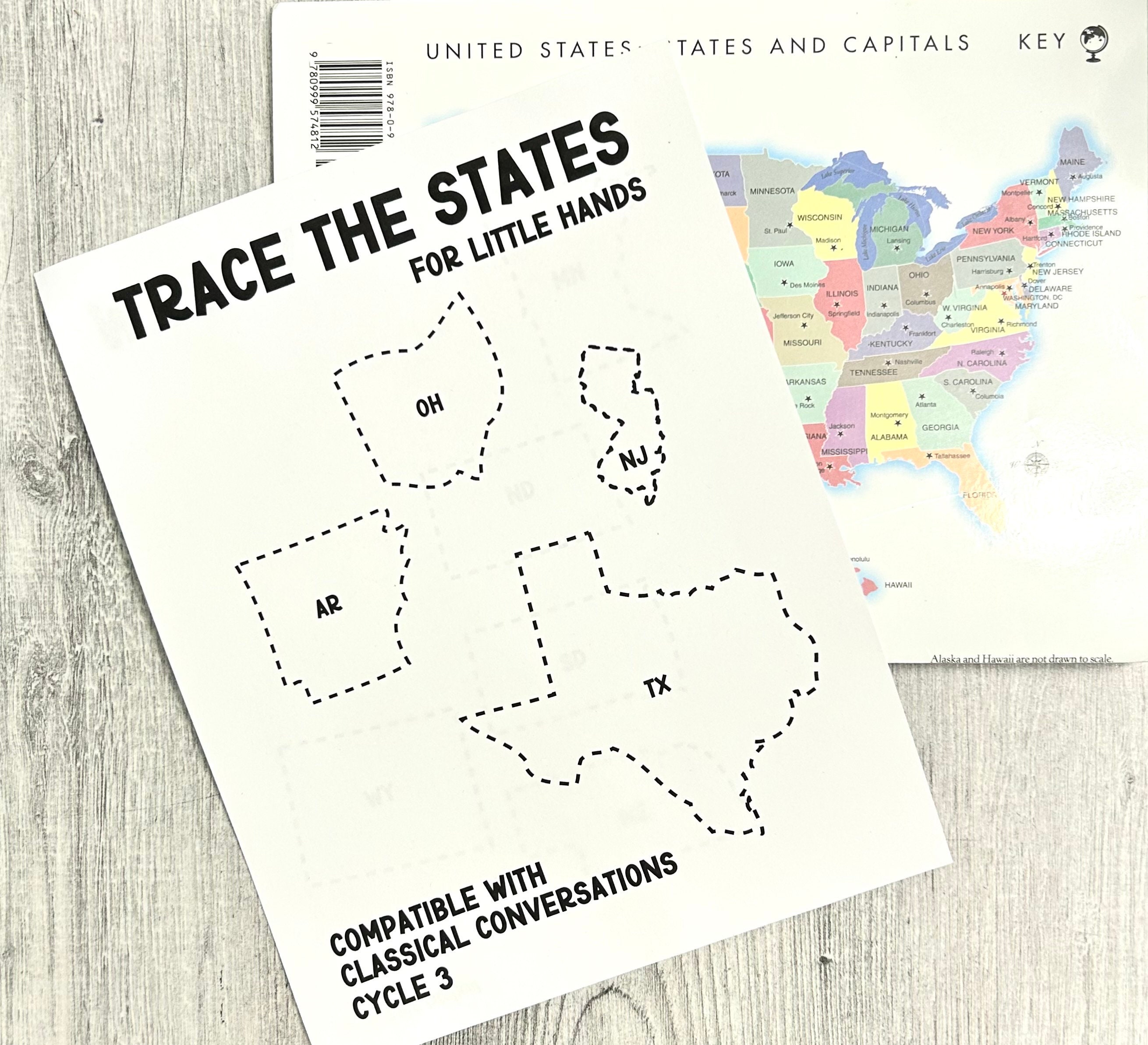 Trace the 50 States for Little Hands Easy Tracing of the 50 US States ...
