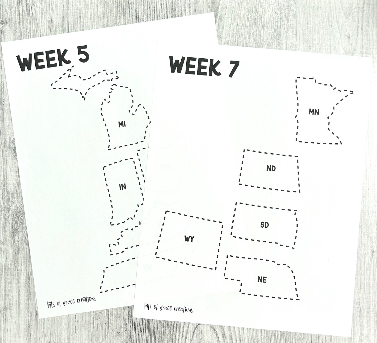 Trace the 50 States for Little Hands Easy Tracing of the 50 US States ...