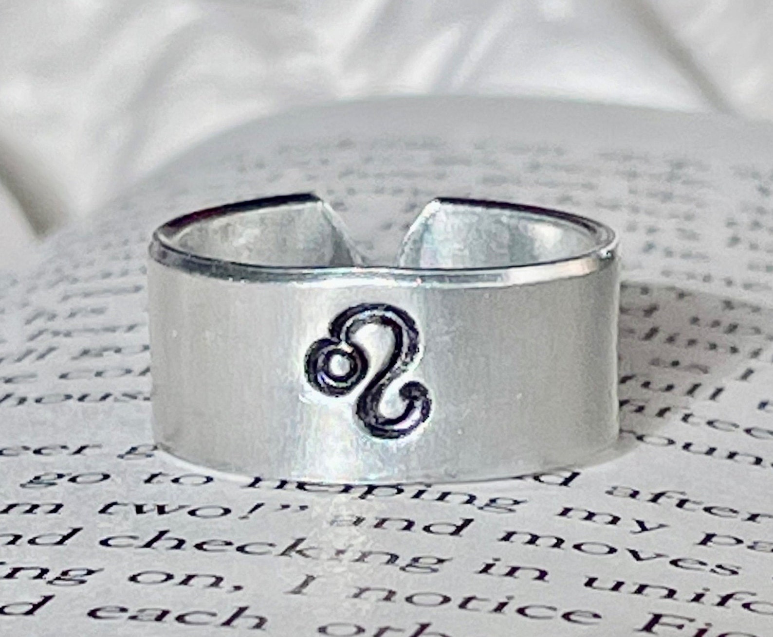Zodiac Sign Rings / Hand Stamped Metal Ring / Secret Message - Etsy