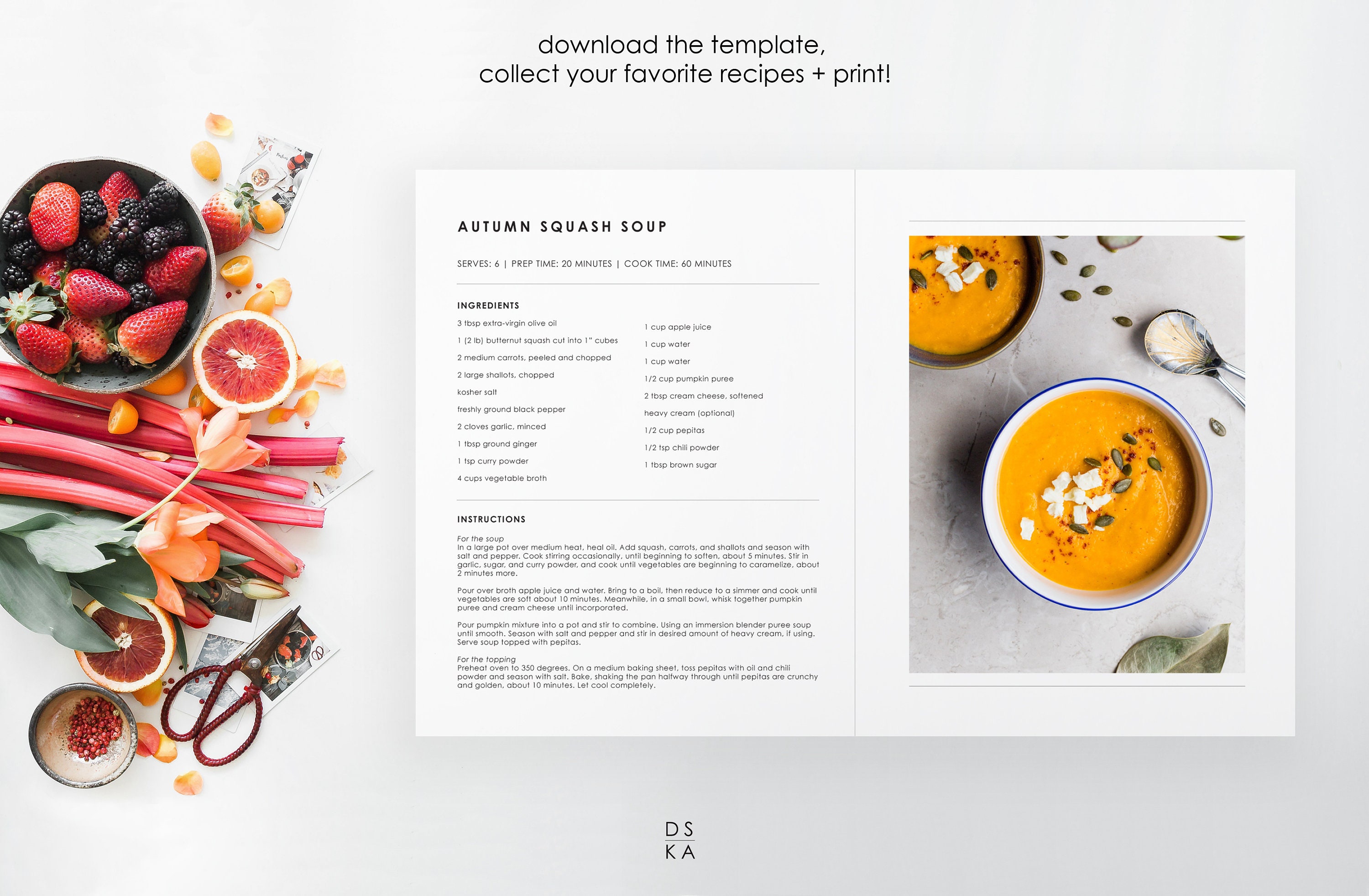 Modern Minimal Editable Recipe Book Template 8.5x11 MODERN - Etsy UK